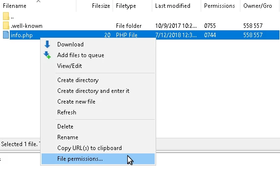 Setting permissions on files and folders using FileZilla | Hostico