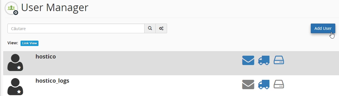 User manager, adding a user with access to email and FTP in the cPanel ...