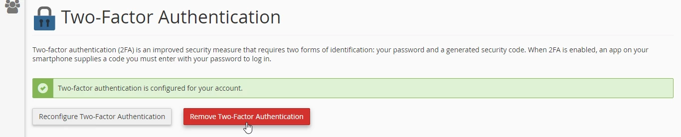 Two Factor Authentication in cPanel | Hostico