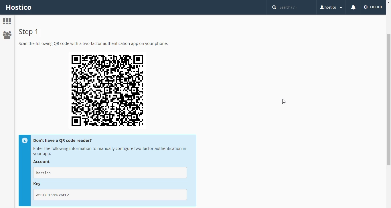 Two Factor Authentication in cPanel | Hostico